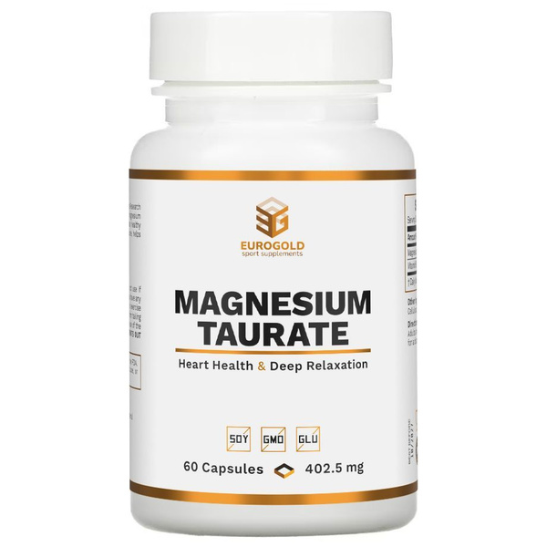 Euro Gold Magnesium Taurate Магний таурат 400мг 60 капсул - купить с ...