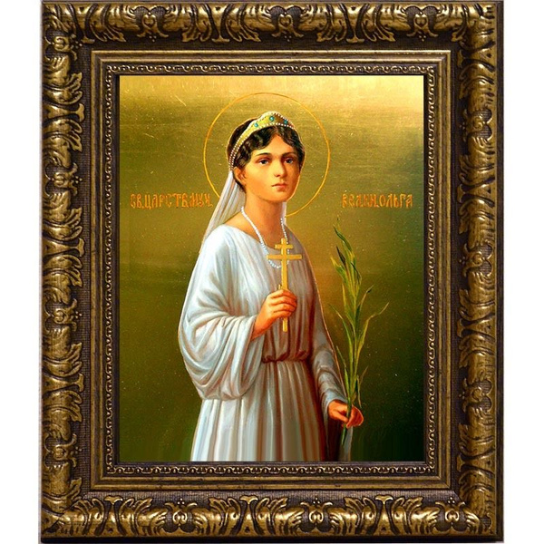 Ольга Романова, великая княжна, страстотерпица. Икона на холсте ...