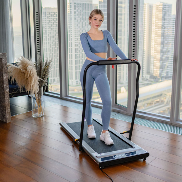 Беговая дорожка UNIXFIT R-300C Grey электрическая, для дома, складная ...