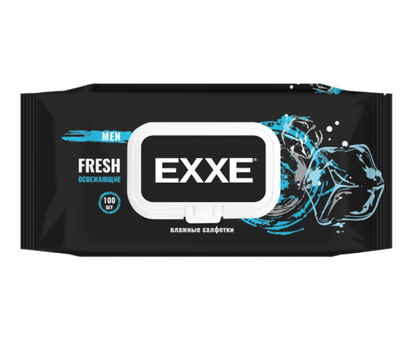 EXXE MEN Влажные салфетки, парфюмированные, "Тонизирующий" FRESH, 1 уп ...