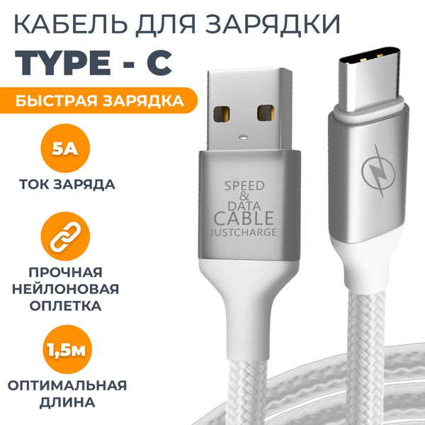 Кабель Usb Type C Usb Кабель Usb Type C 1 5 м купить по низкой цене