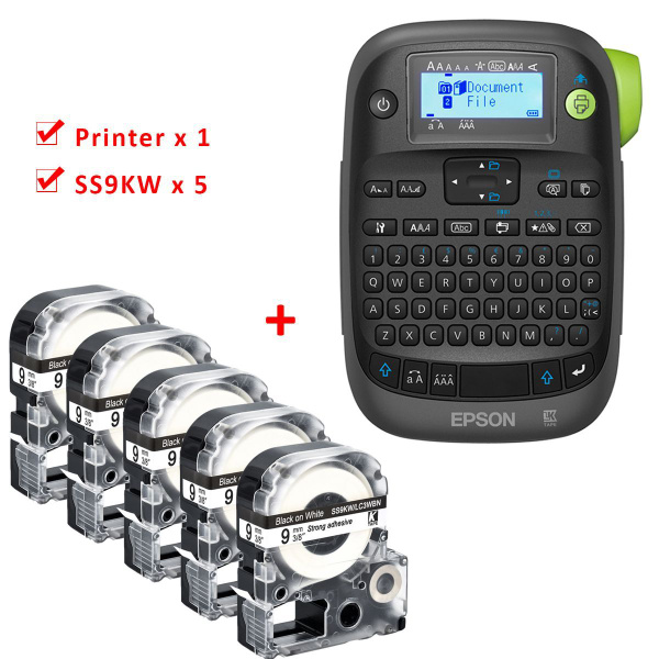 Принтер для наклеек/этикеток Epson lw-400 label maker and LC-4WBN9 ...