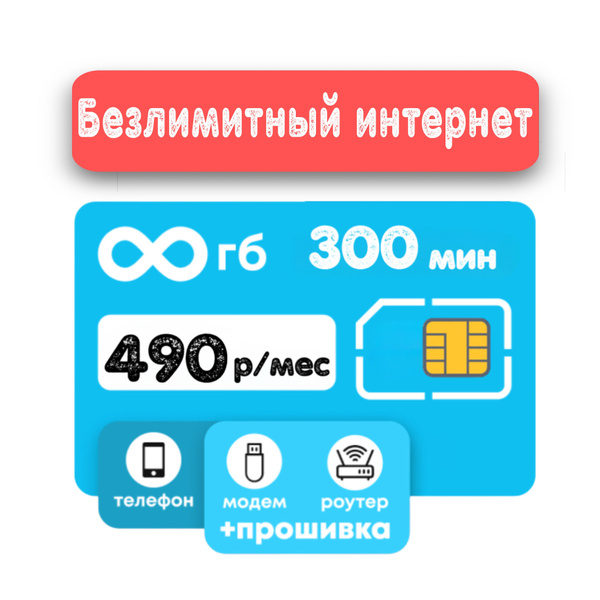 SIM-карта Полный безлимит интернета (Вся Россия) - купить с доставкой ...