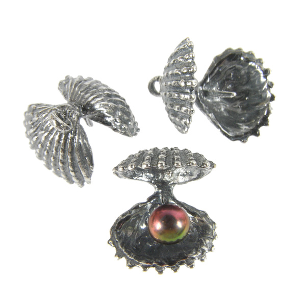 Подвеска со штифтом Swift Scallop Silver Plated 13 мм для бижутерии ...