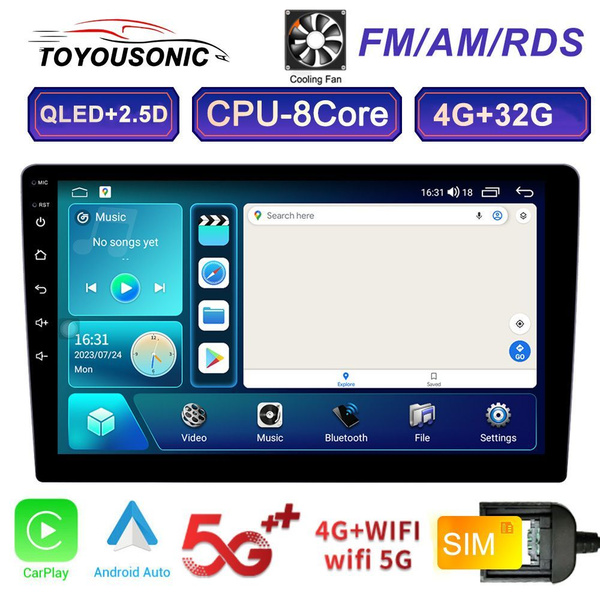 7862 4G SIM Автомагнитола. Android 8 core 4+32Gb, 2 din QLED, 9 дюймов ...