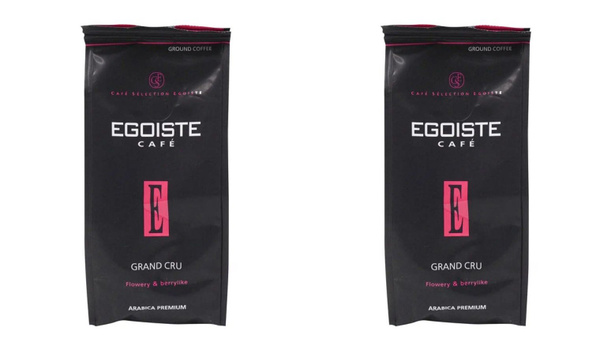 EGOISTE Кофе молотый Grand Cru, 250 г, 2 уп - купить с доставкой по ...