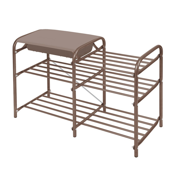 Этажерка для обуви Nika ника ЭТЛ5-1/К коричневый, Металл, 79x33x51 см ...