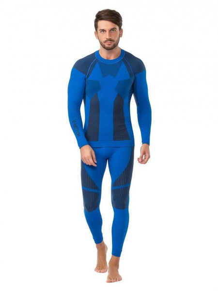 Комплект термобелья Мужской V-MOTION, размер 44, 46 Зима Бег, Беговые лыжи синий Спортивный ...