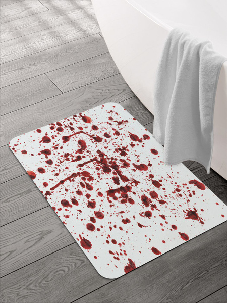 Коврик для ванной и туалета JoyArty 58x38 см "Кровавые следы" купить на OZON по низкой цене ...