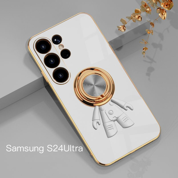 Гальванический чехол для Samsung Galaxy S24 Ultra с Космонавт Кольцо ...