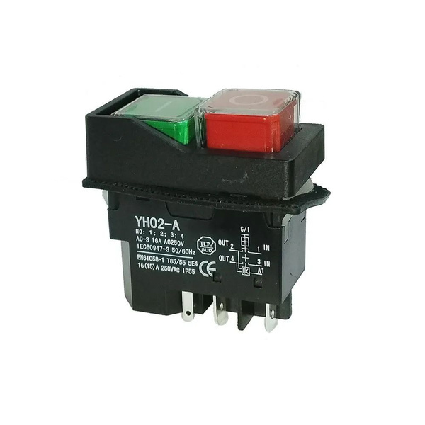 Выключатель (кнопка) для бетономешалки , станка , компрессора , точила ...