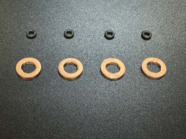 Комплект колечек топливной форсунки на 4 штуки / ремкомплект форсунок ...