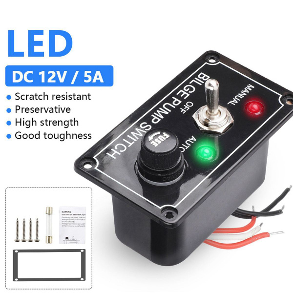 2 X Dc 12v предохранительная панель переключателей для судовых трюмных