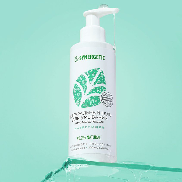 SYNERGETIC Натуральный гель для умывания матирующий 200 мл купить на OZON по низкой цене ...