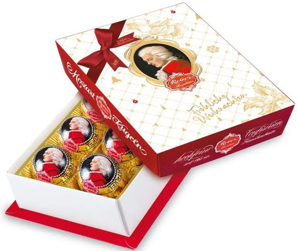Конфеты Reber Mozart (Ребер Моцарт) в подарочной упаковке с горьким ...