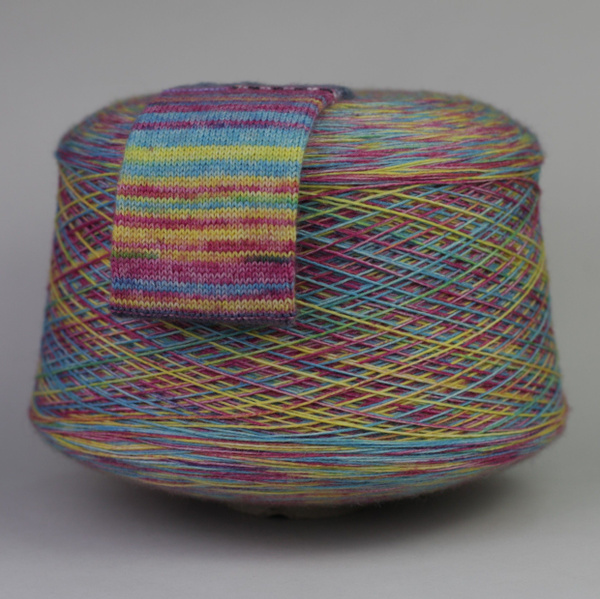 Бобинная носочная пряжа Fortissima Color, отмот 100г (+-5г), цвет 2487 ...