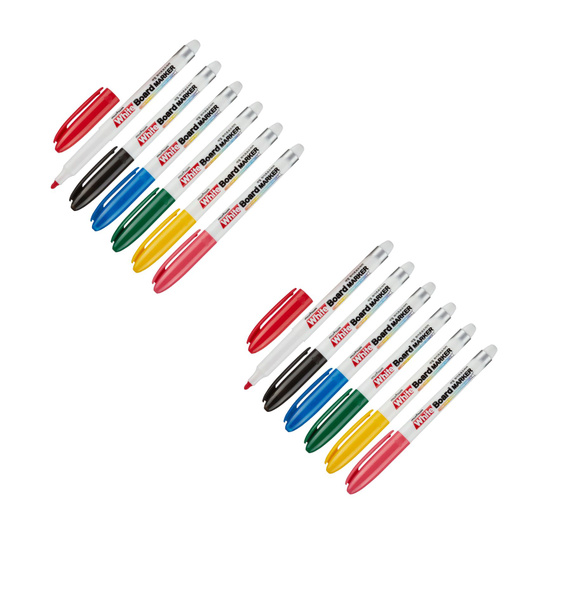 MunHwa Маркер для белых досок, 2 мм, набор 6 цветоветов, 2 уп - купить с доставкой по выгодным ...