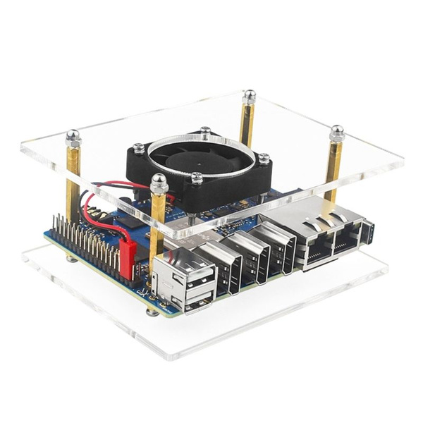 Прозрачный акриловый корпус для OrangePi 5 Plus с прозрачным ...