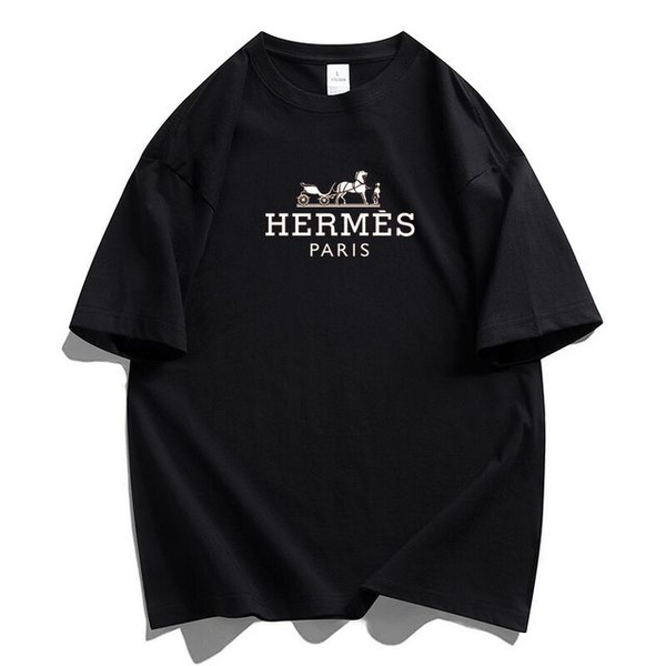 Футболка Hermes, размер 44, цвет черный, 100% Чистый хлопок - купить по ...