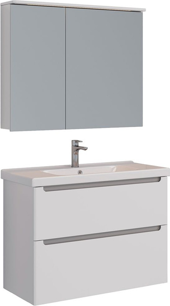 Мебель для ванной комнаты Lemark Buno 100 белая глянцевая, 2 ящика купить на OZON по низкой цене ...