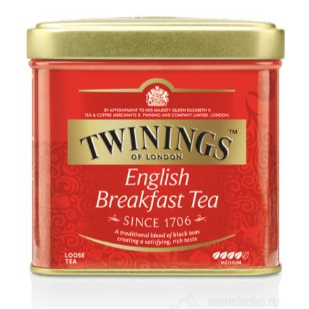 Чай черный Twinings "English Breakfast Tea" листовой жестяная банка ...