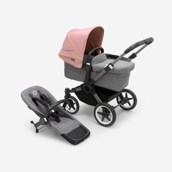 Коляска Bugaboo Donkey 5 Mono Morning pink/grey melange/graphite ...