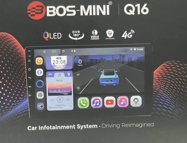 Автомагнитола Bos-Mini Android 8-ядер/4G+Sim слот.4+128ГБ.DSP.CarPlay.9 ...