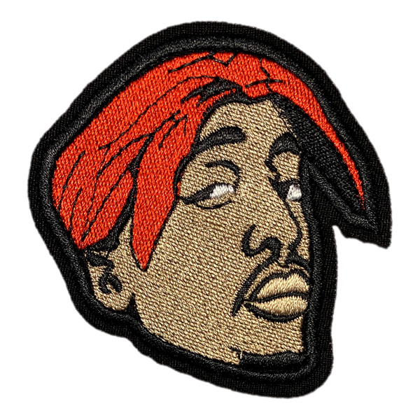 Нашивка, шеврон, патч (patch)на липучке 2Pac Тупак Шакур, размер 7,5*6 ...