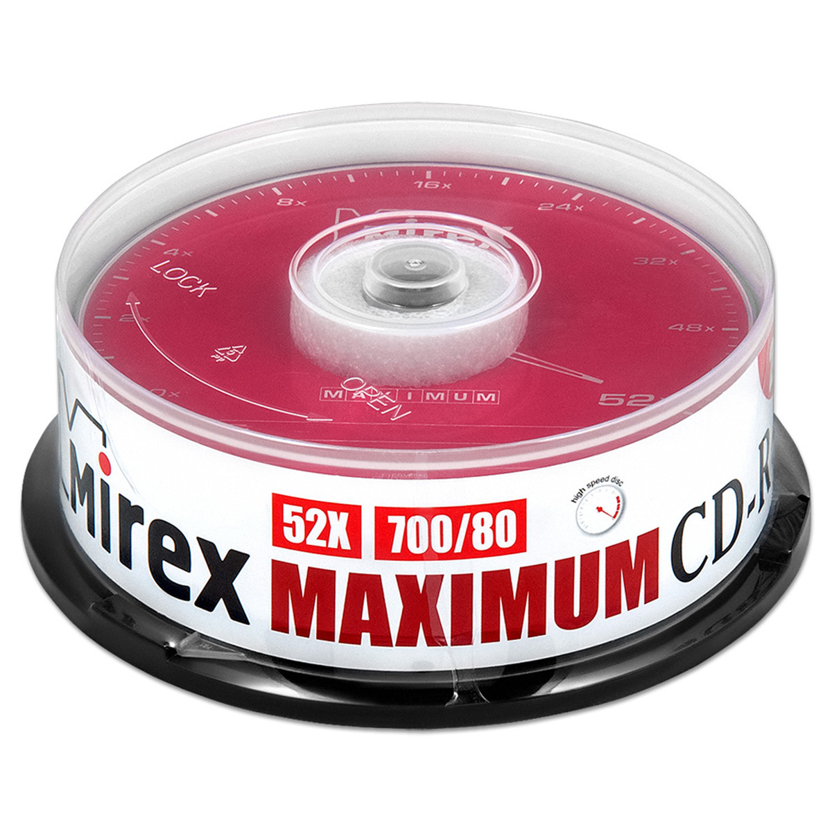 Диск Mirex CD-R 700Mb MAXIMUM 52X cake, упаковка 25 шт. — купить в ...