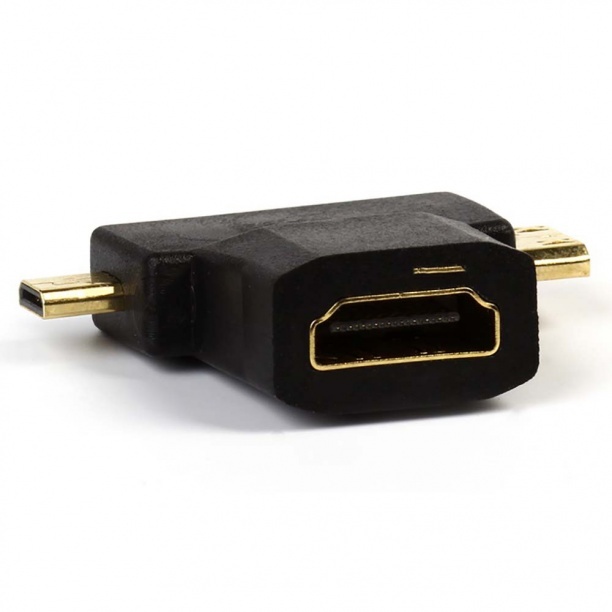 Разветвитель Smartbuy HDMI гнездо - mini HDMI штекер - micro HDMI ...