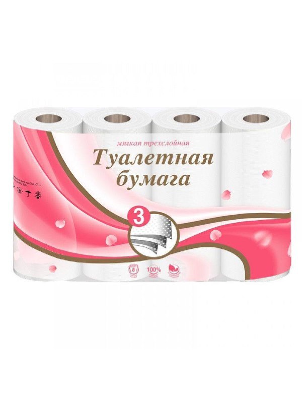 Туалетная бумага белая 3 слоя, 12 рулонов/ Veiro 3-х слойная — купить в ...