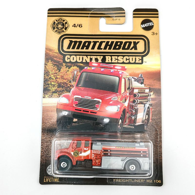 Машинка Matchbox FREIGHTLINER M2 106 COUNTY RESCUE 1/64 Die-cast Model ...