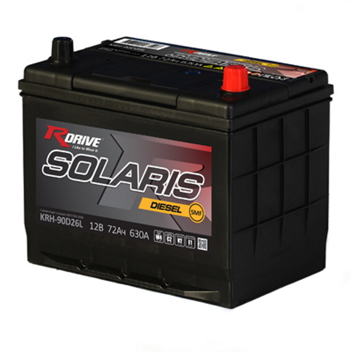 Авто аккумулятор RDRIVE SOLARIS 90D26L — купить в интернет-магазине ...