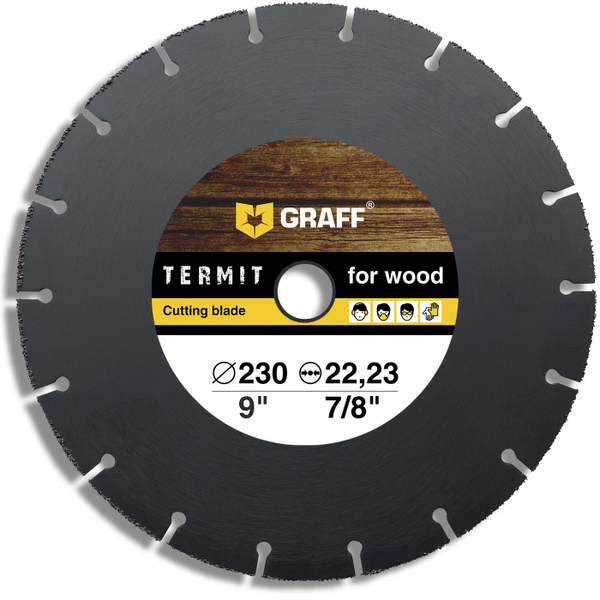 Пильный диск по дереву GRAFF Termit 230 мм для УШМ купить на OZON по низкой цене (178226309)