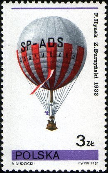 (1981-007) Марка Польша "Воздушный шар (1933)" Воздушные шары (гашеная) купить на OZON по низкой ...