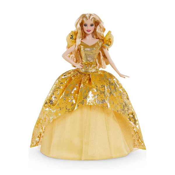 Кукла Barbie Праздничная в золотом платье (блондинка) 2020 - купить с ...