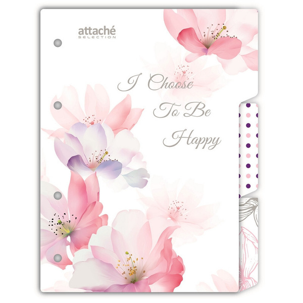 Разделитель пластиковый А5 Attache Selection Flower dreams, 3шт/уп, в асс. - купить с доставкой ...
