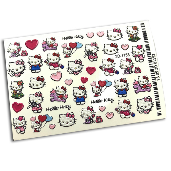 Anna Tkacheva, 3D слайдер для ногтей Кошечки Kitty, 3D-1153 - купить с доставкой по выгодным ...