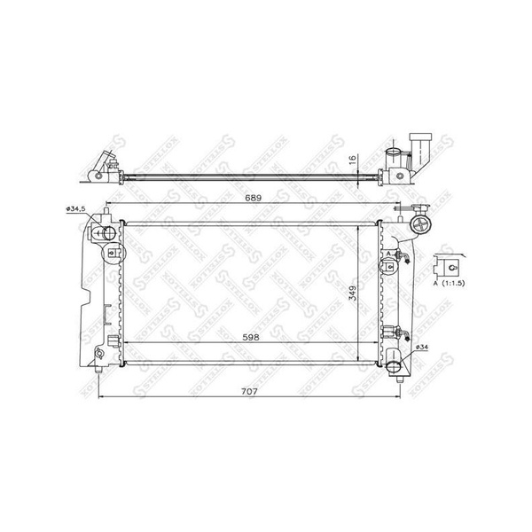 Радиатор системы охлаждения АКПП Toyota Corolla 1.4-1.8 02> - Stellox ...