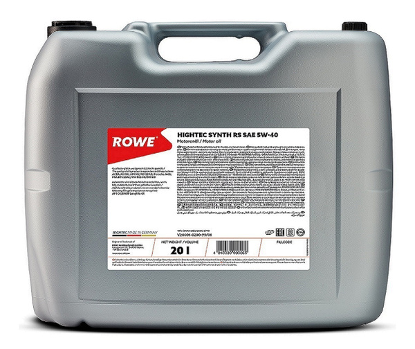 Масло моторное ROWE 5W-40 Синтетическое - купить в интернет-магазине ...