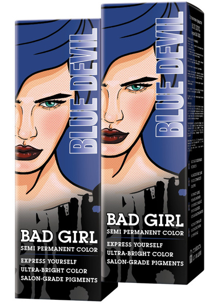 Бэд Герл (Bad Girl) прямого действия Blue devil (синий) - 2 штуки ...