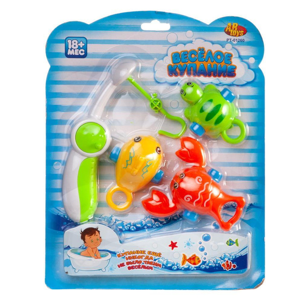 Набор игрушек для ванной ABtoys Веселое купание Рыбалка (удочка,3 ...