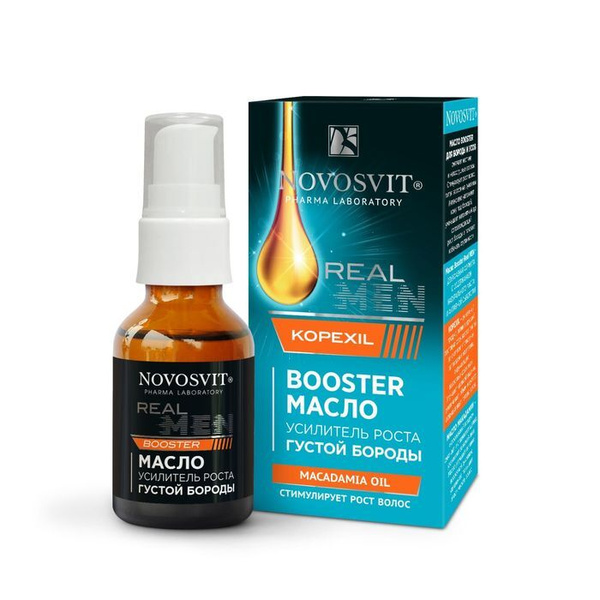 Масло Booster Real MEN "усилитель роста густой бороды" macadamia oil ...