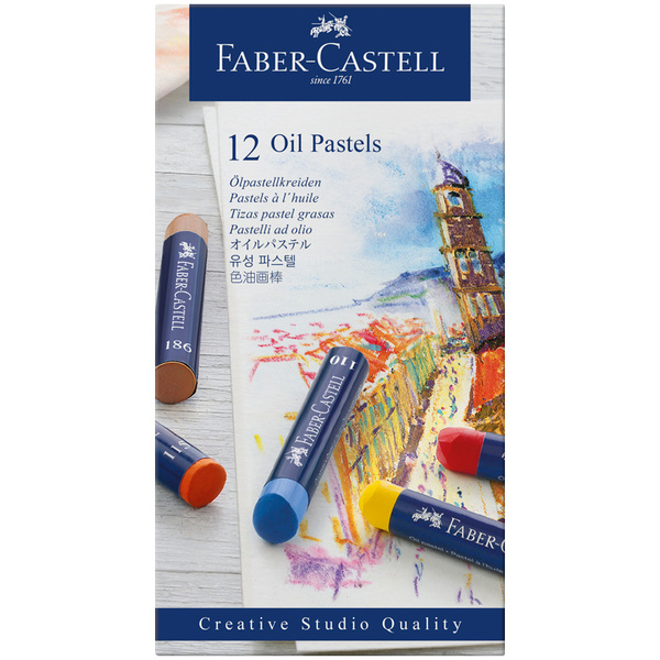 Пастель масляная Faber-Castell "Oil Pastels", 12 цветов, картон. упак ...