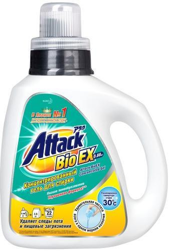 Kao Attack Bio EX Gel Высокоэффективный гель для стирки белья с биоэнзимами с ароматом зелени ...