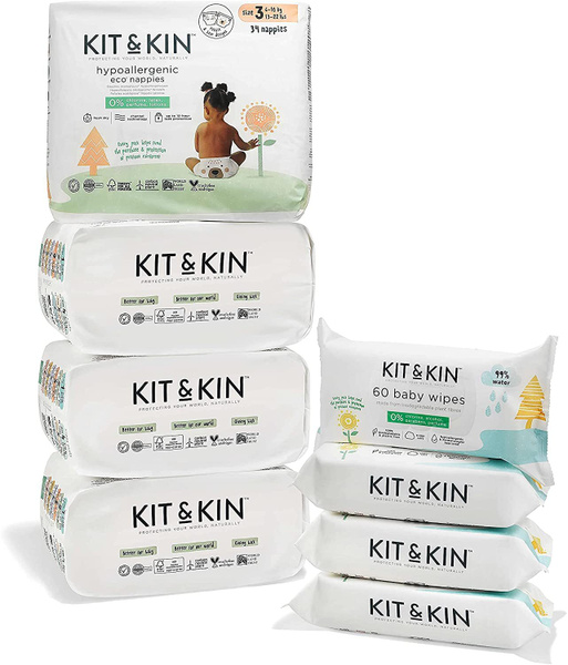 Стартовый набор Kit & Kin Size 3 - Набор экологичных подгузников 3 и ...