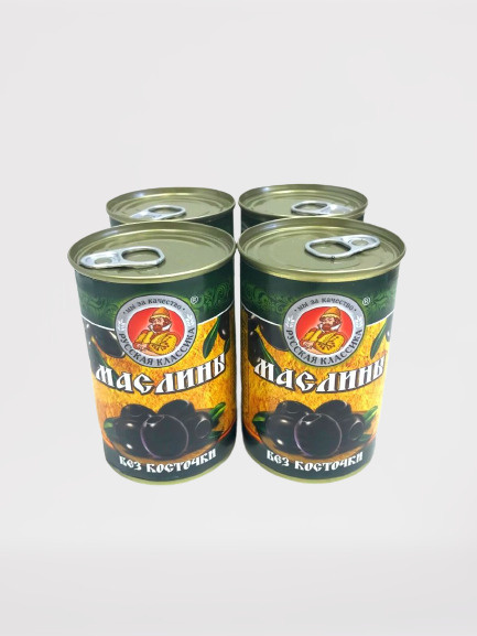 Русская Классика - Маслины без косточек, 300г (4 шт в упаковке ...