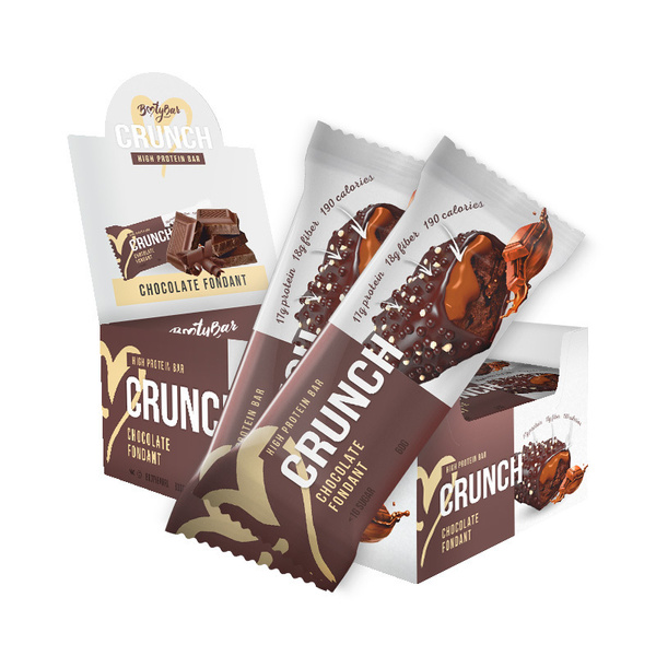 Протеиновые батончики Crunch 16х60г, вкус: шоколадный фондан - купить с ...