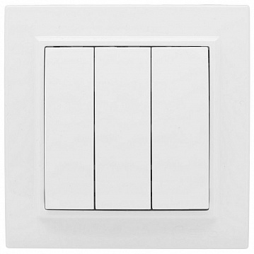 Выключатель 3-клавишный МИНСК, скрытый монтаж, белый ERV10-024-10 EKF - купить по низкой цене в ...