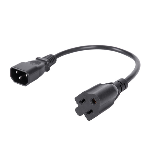 1 фут IEC 320 C14 штекерный разъем к NEMA 5-15R 3 гнездовой кабель ...